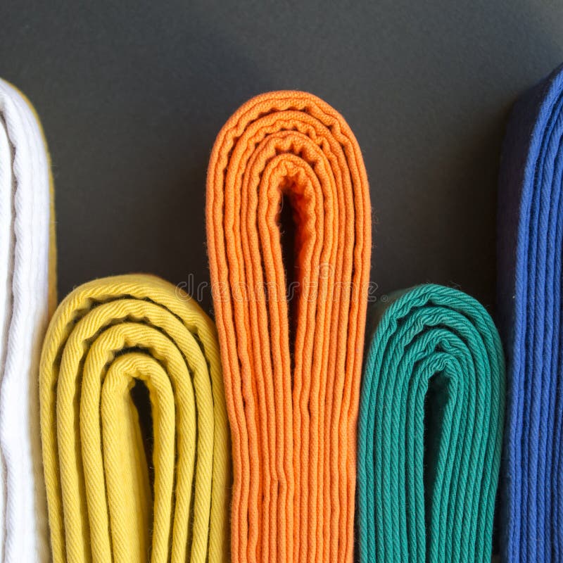 Colored belts stock photo. Image of white, yellow, squared - 36763568