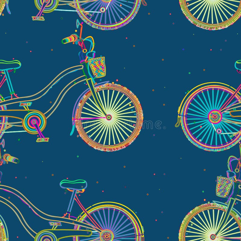 Bicycle pattern stock vector. Illustration of cycle, pattern - 18946976