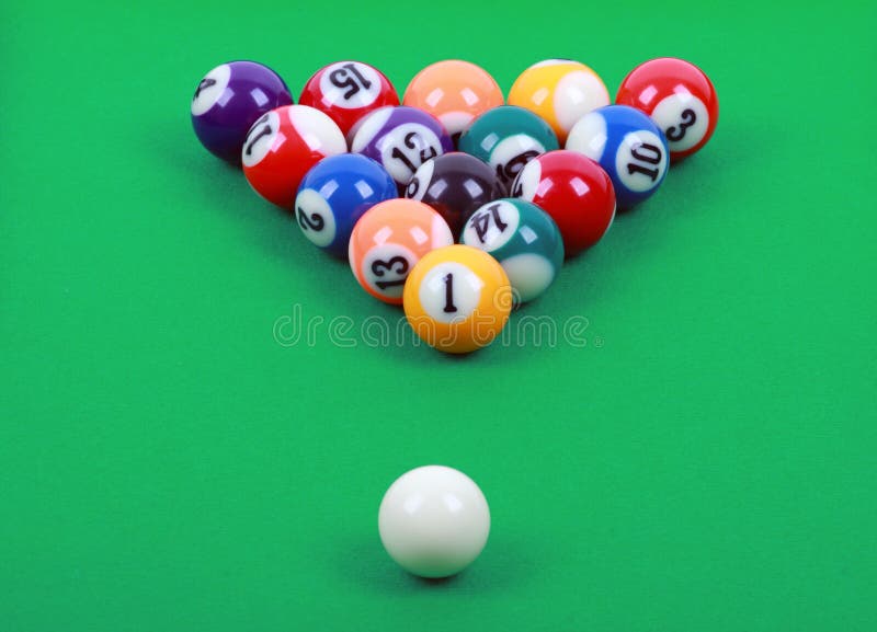 Colored billiard balls stock photo. Image of green, readiness - 22593352