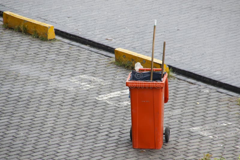 Colored Bins for Selective Garbage Collection Stock Image - Image of ...