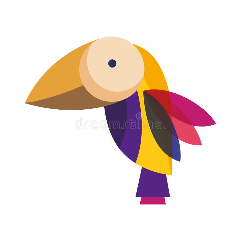 Colored bird cartoon stock vector. Illustration of blue - 217998630