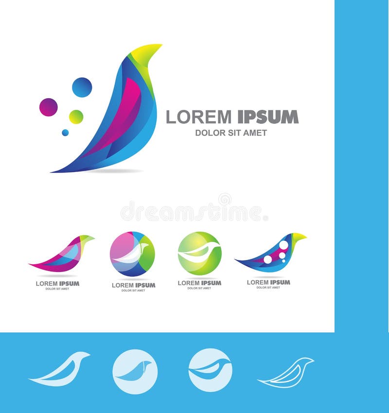 Colored bird logo stock vector. Illustration of identity - 67488632
