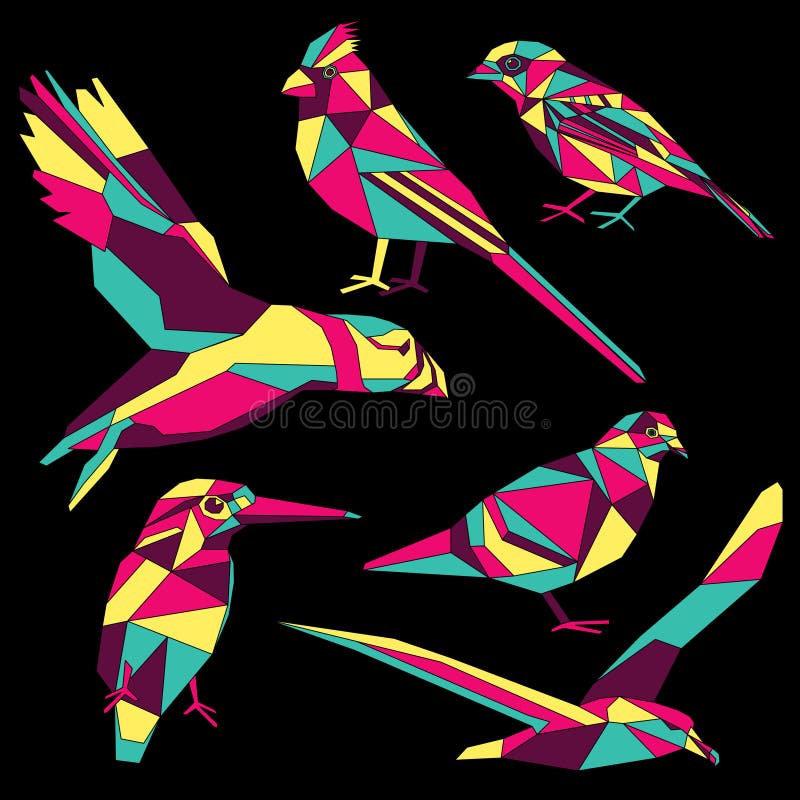 Set of birds stock vector. Illustration of design, breasted - 65687471