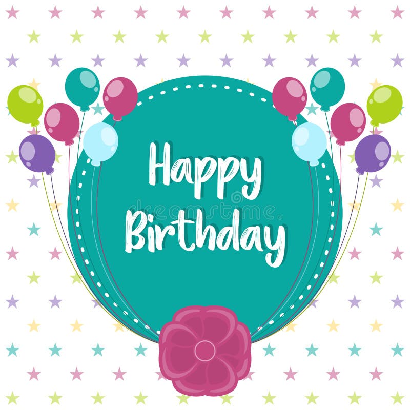 Colored birthday card stock vector. Illustration of banner - 161232125