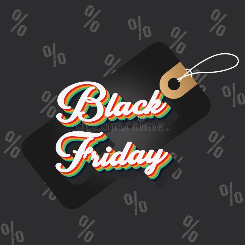 Colored Black Friday Sale Advert Poster Vector Stock Vector ...