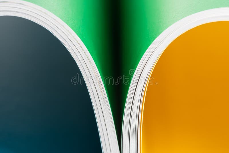 Colored Blank Pages of Open Book Curves Stock Photo - Image of ...