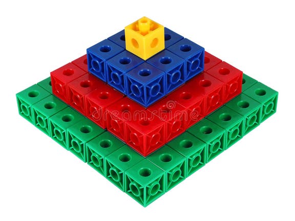 Colored Block Pyramid stock photo. Image of green, blocks - 4301528