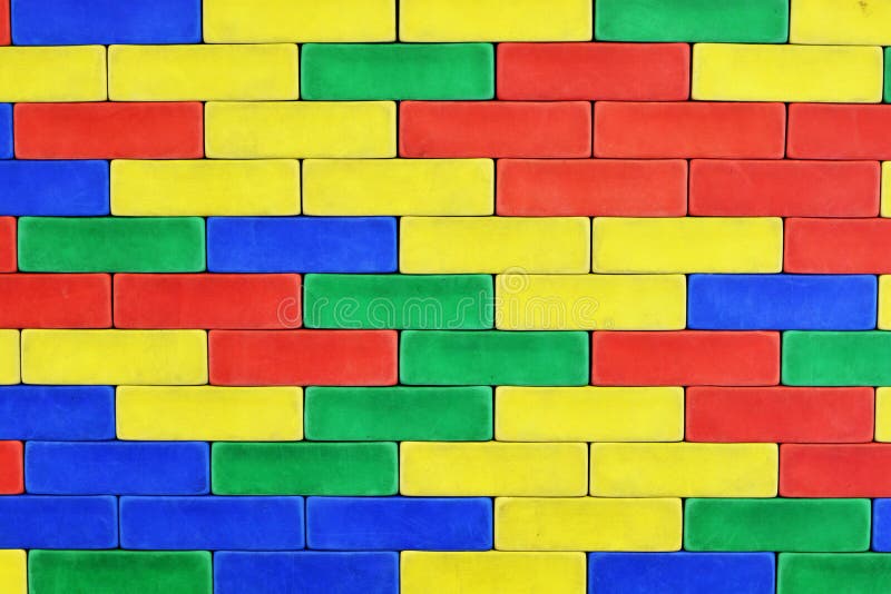 Colored Blocks As Wall or Background Stock Image - Image of blocks ...
