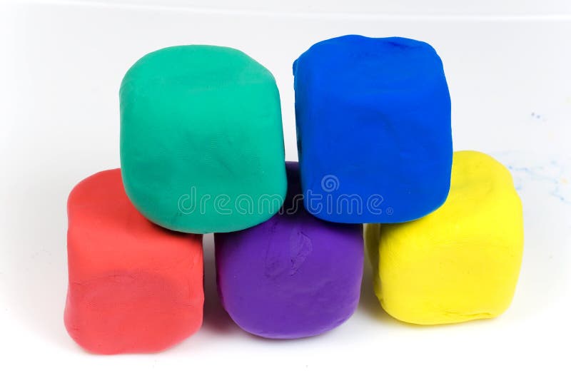Colored blocks of clay stock photo. Image of yellow, coloured - 9610354