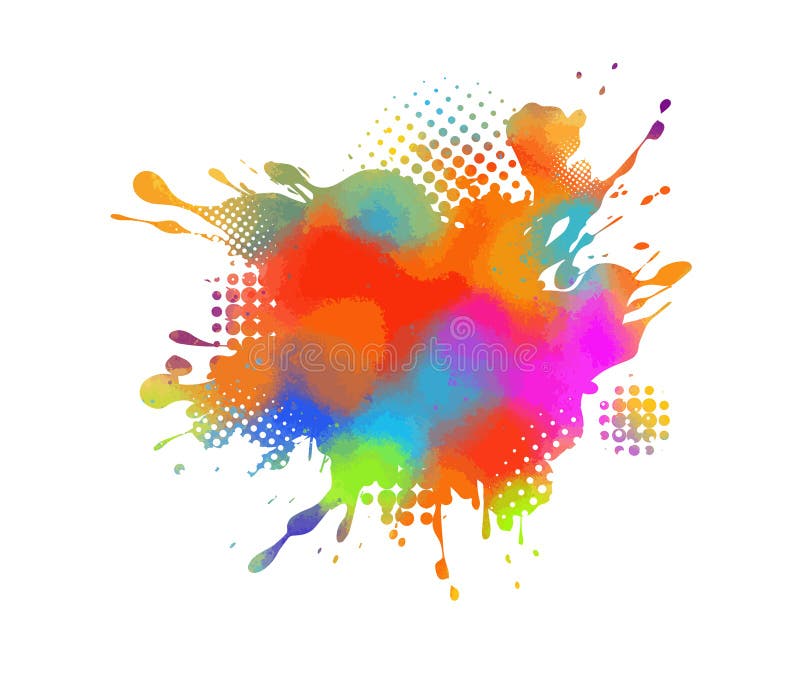 Colored Blot Object. Hand Drawing. Not AI, Vector Illustration Stock ...
