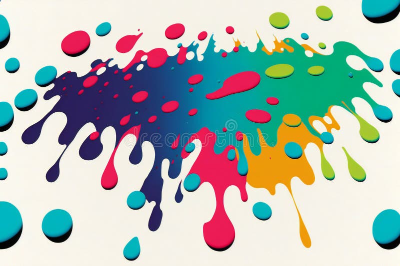 Colored Blots Seamless Rectangular, Abstract, Colors Stock Illustration ...
