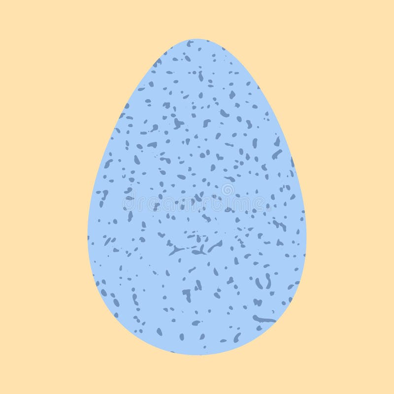 Colored Blue Easter Egg Vector Illustration. Modern Textured Egg Shape ...