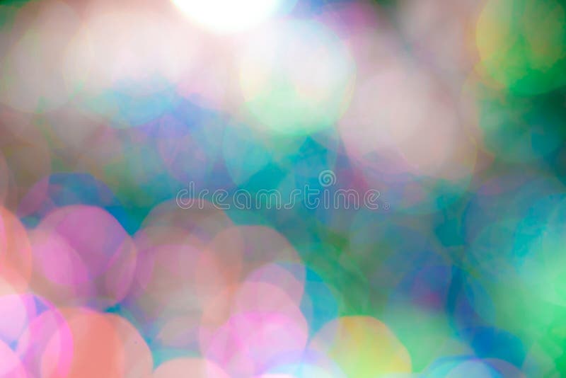 Colored Blurry Round Spots of Warm Shades for a Pale Greenish ...