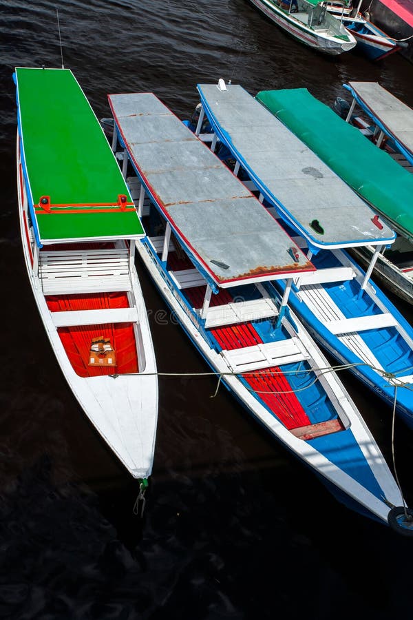 Colored Boats in Manaus Harbor - Amazon River Editorial Stock Image ...