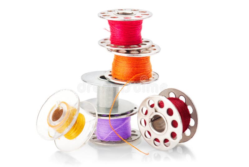 Colored bobbins stock image. Image of detail, separated - 16532681