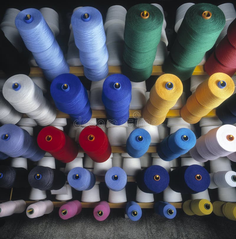 Colored bobbins stock image. Image of tissues, industry - 43274009