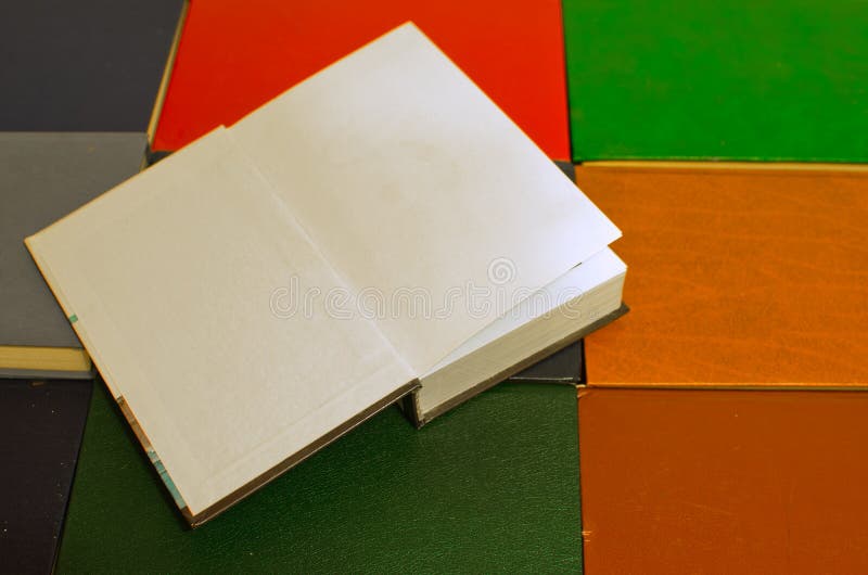 Colored Book Cover and an Open Notebook. Stock Photo - Image of folder ...