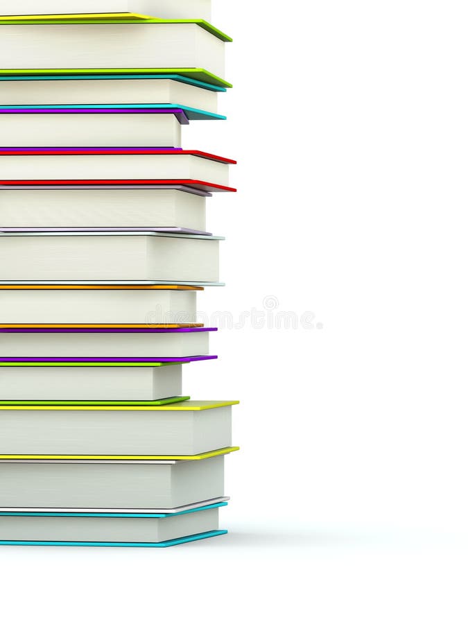 Colored books stock illustration. Illustration of education - 17049646
