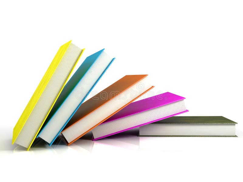 Colored books stock photo. Image of books, school, learn - 3444442