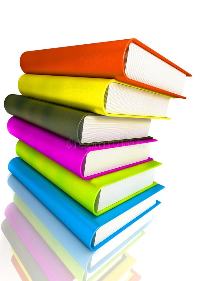 Colored books massive #2 stock illustration. Illustration of school ...