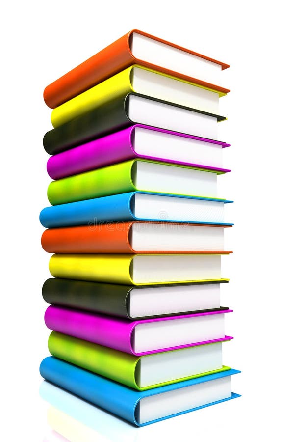 Colored books stock photo. Image of books, school, learn - 3444442