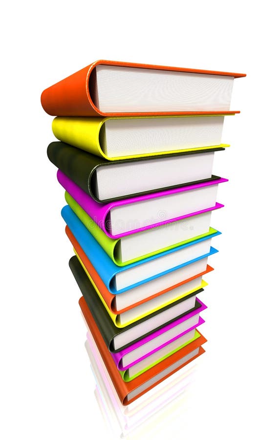 Colored books massive stock illustration. Illustration of group - 3512589