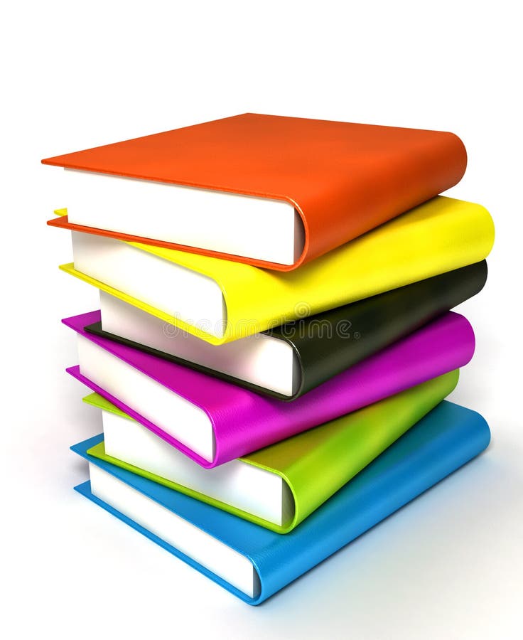 Colored books massive stock illustration. Illustration of books - 3512648
