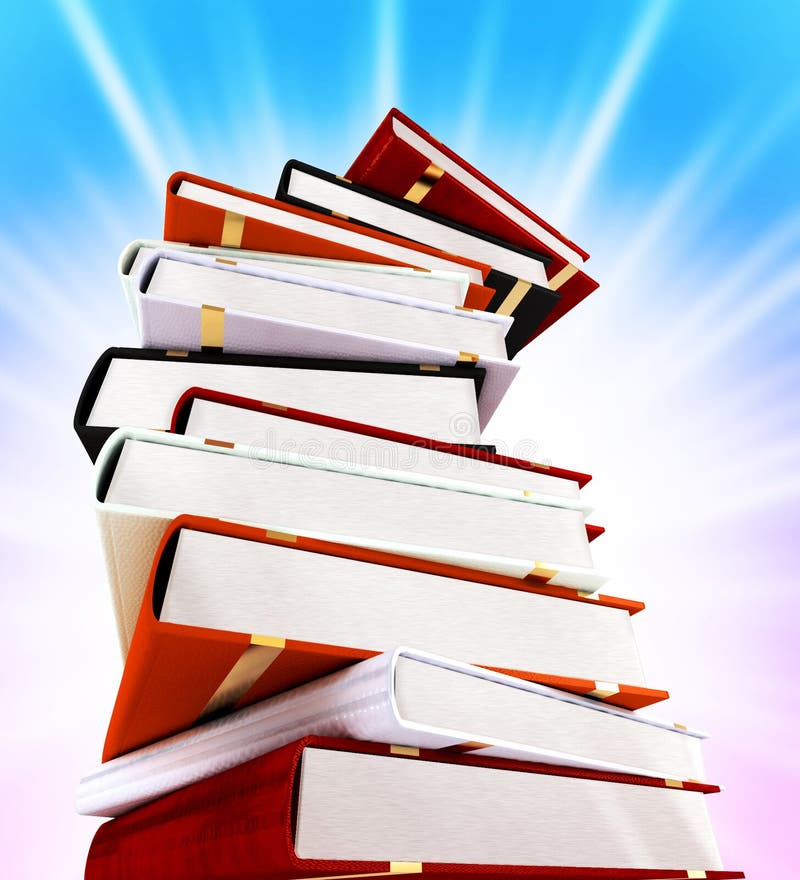 Colored books on white stock photo. Image of science, text - 4050474