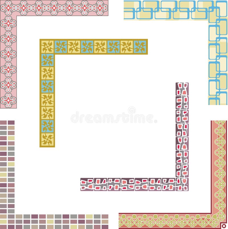 Colored border designs stock illustration. Illustration of frame - 12442182