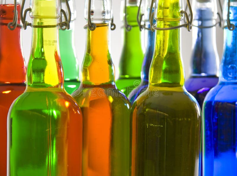 Empty bottles stock image. Image of green, alcohol, distill - 1760485