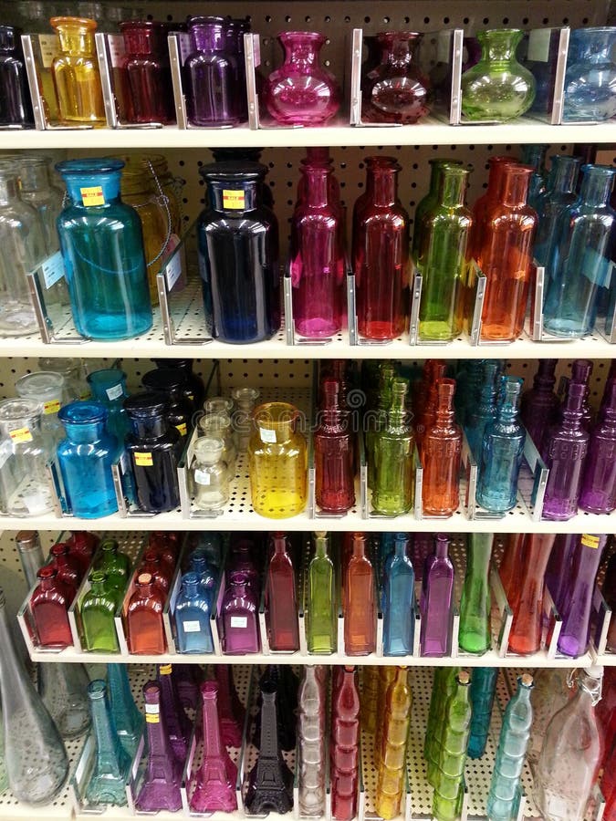 Colored bottles stock image. Image of bottles, crafts - 55344601