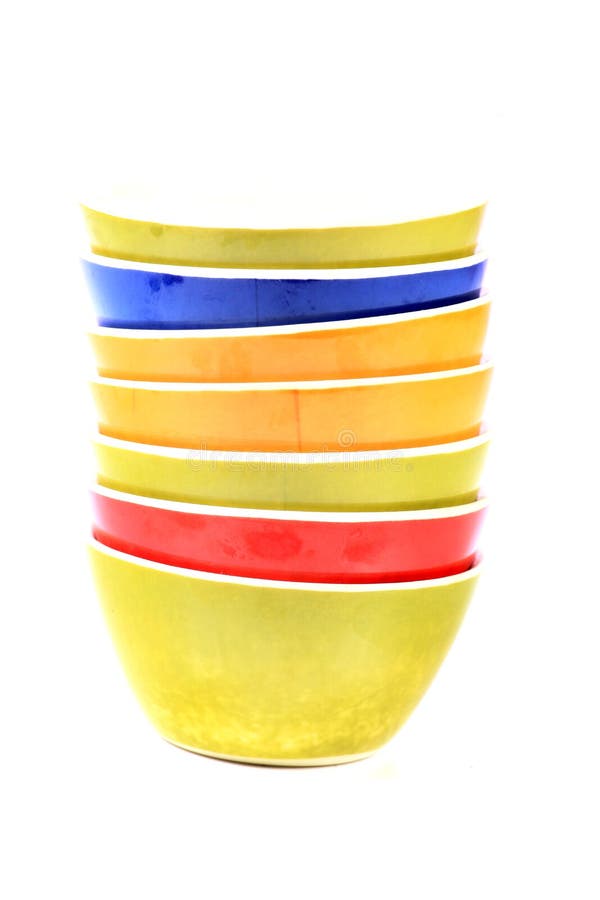 Colored bowls stock photo. Image of coloured, plastic - 26854136