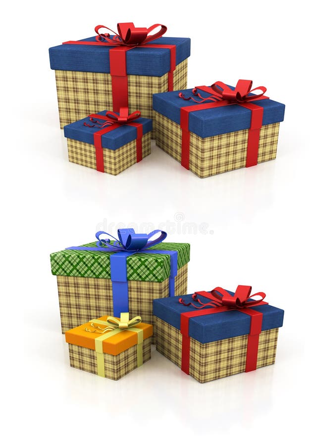 Colored box with gifts stock illustration. Illustration of anniversary ...