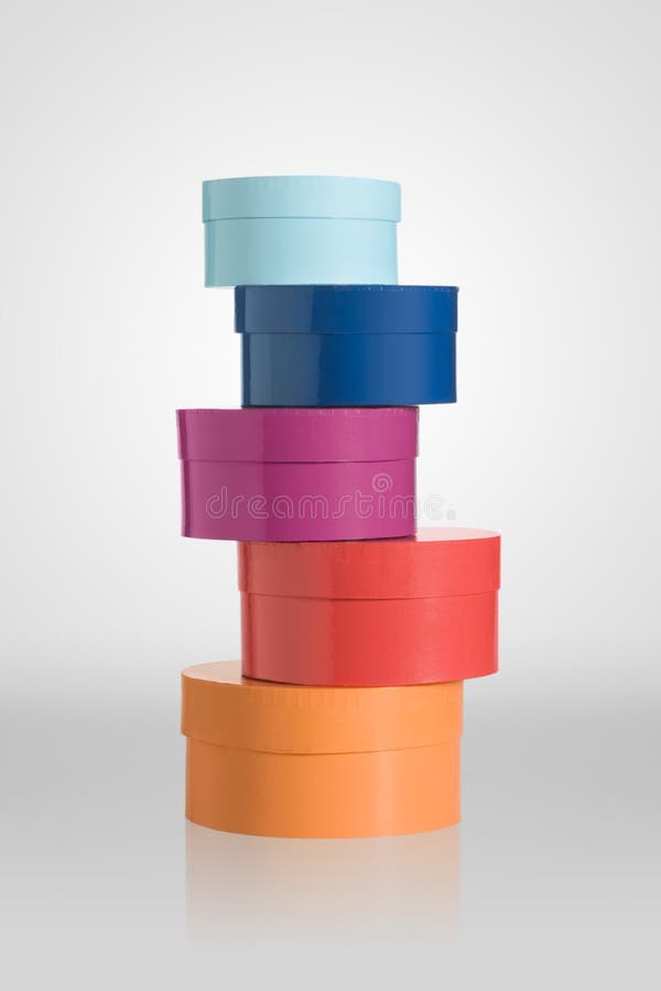 Colored boxes stock photo. Image of round, christmas, white - 1869018