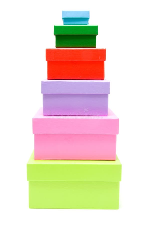 Colored boxes stock image. Image of giftwrap, carton, background - 9359819