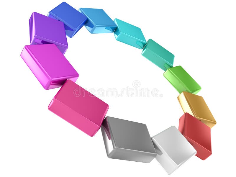 Colored boxes stock illustration. Illustration of intersection - 40105065