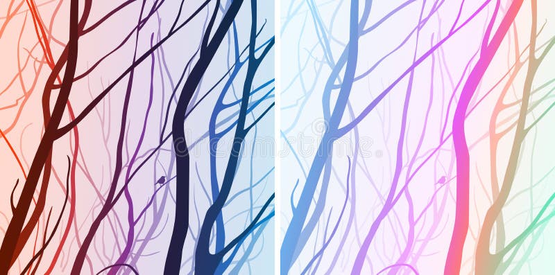 Colored branches with bird stock vector. Illustration of weaving - 33603780