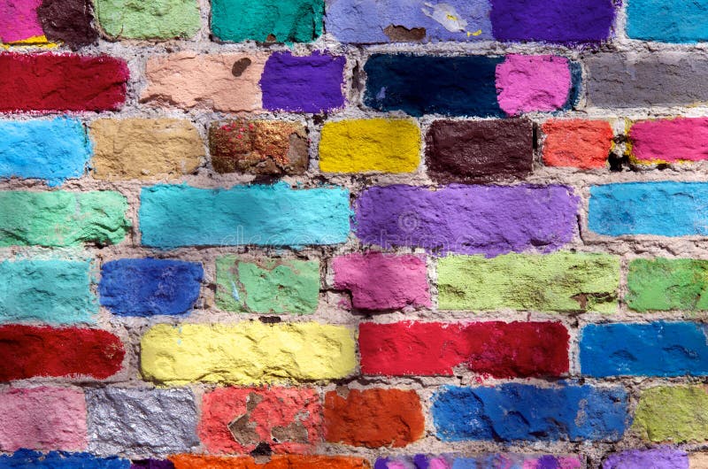 Colored Bricks stock image. Image of brickwork, textures - 19223147
