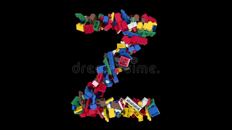 Colored Bricks Building Blocks Typeface Text 4 Stock Video - Video of ...