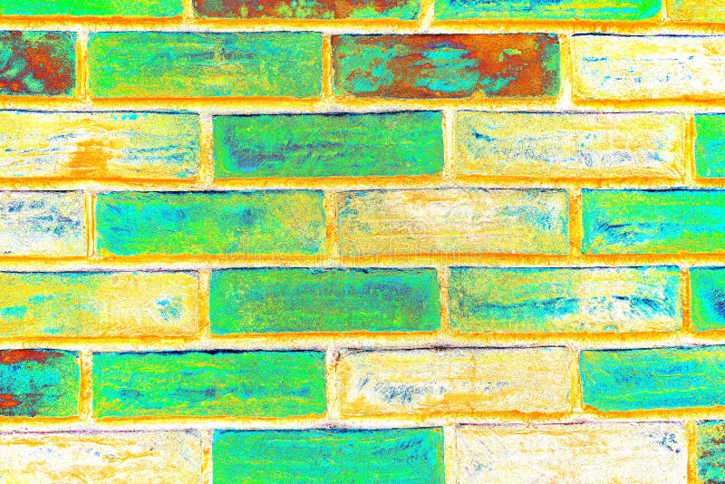 Colored Brickwork Modified Color Scheme, Abstract, Colorful Background ...