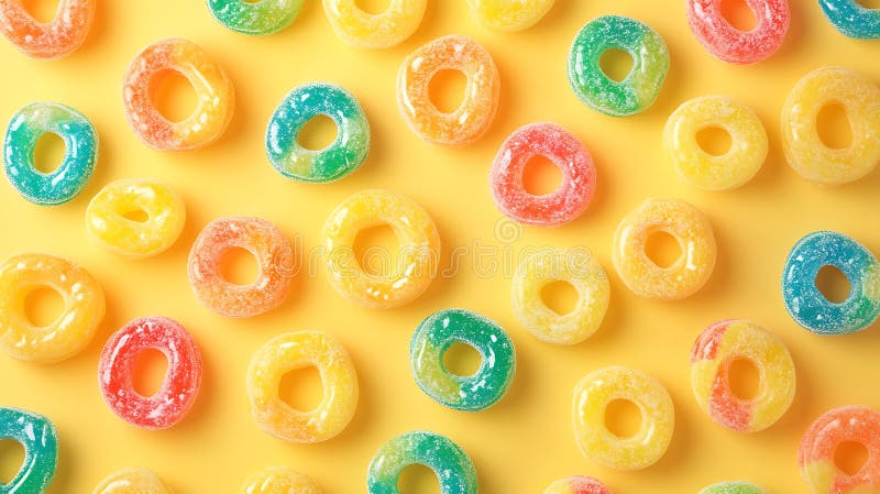 Colored Bright Fruit Grain Loops Background. High Quality Photo Stock ...