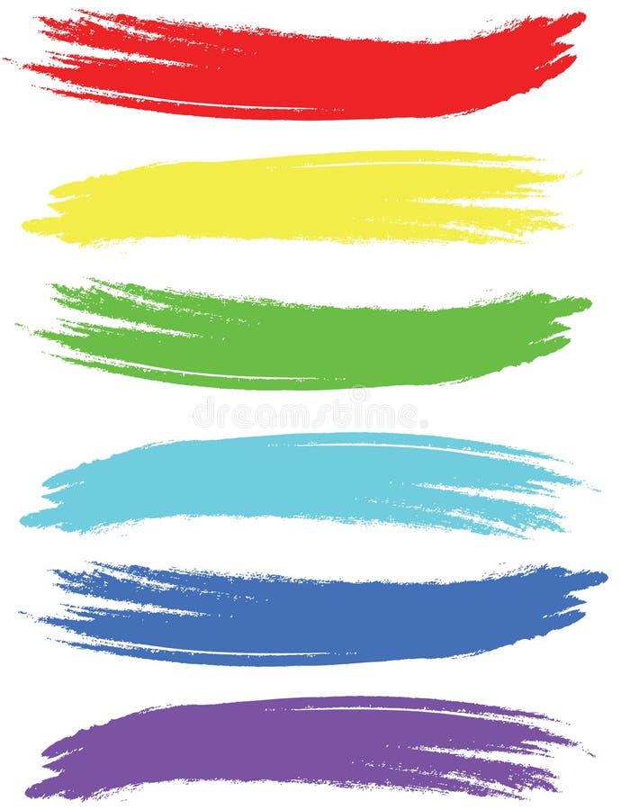Colored brush strokes. stock vector. Illustration of gamma - 50639609