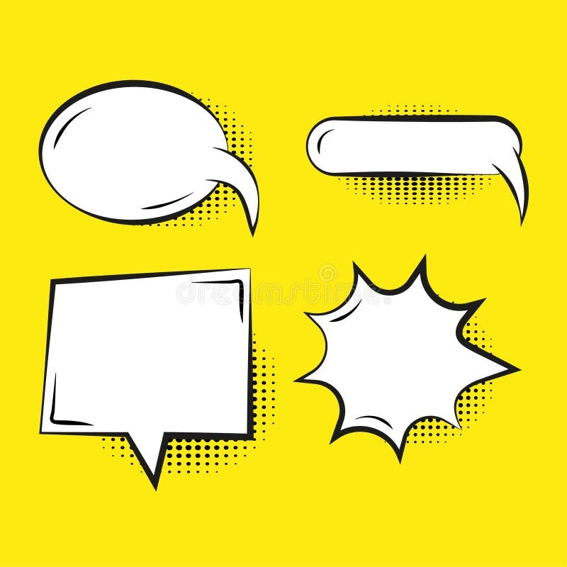 Colored Bubble Messages Explosions. Vector Illustration Stock Vector ...