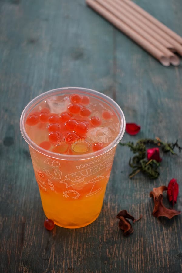 Colored Bubble Tea stock image. Image of bobas, refreshing - 244091925