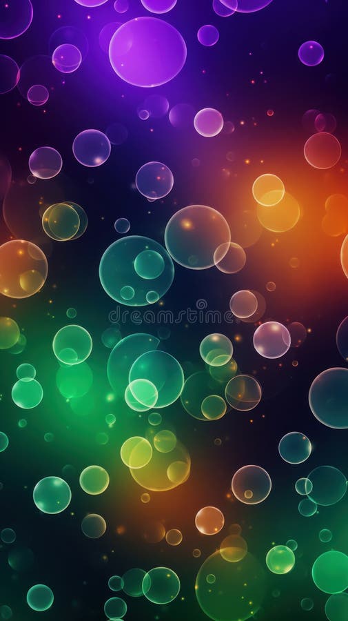 Colored Bubbles Circles Abstract Background Stock Illustration ...