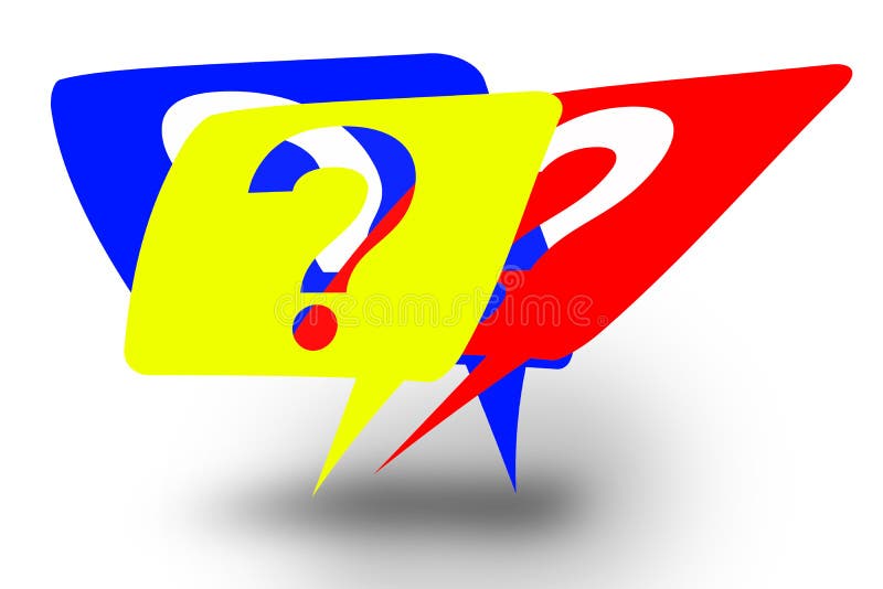 Colored Bubbles with the Question Mark Icon. Graphic Representation of ...