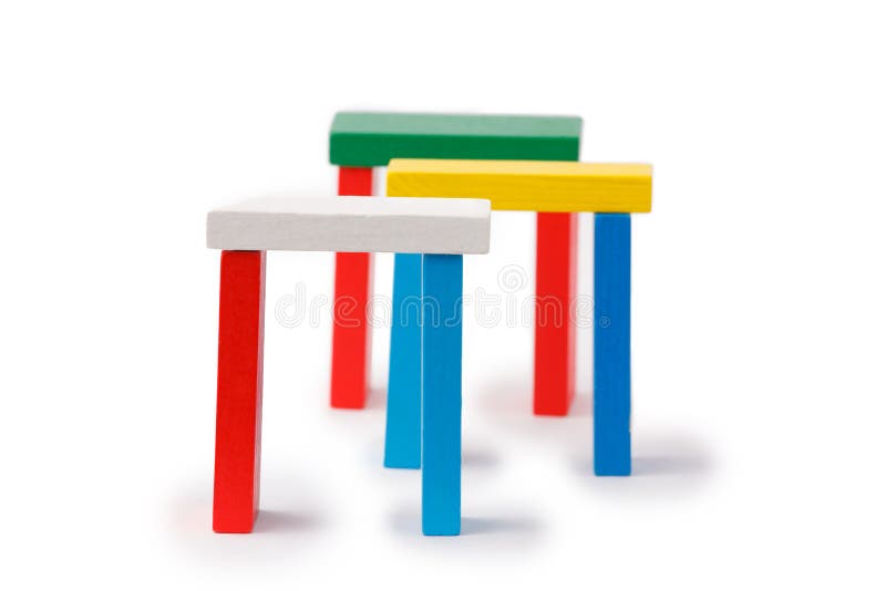 Many Colored Building Blocks of Wood Stock Image - Image of prism ...