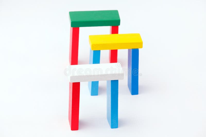 Many Colored Building Blocks of Wood Stock Photo - Image of play ...