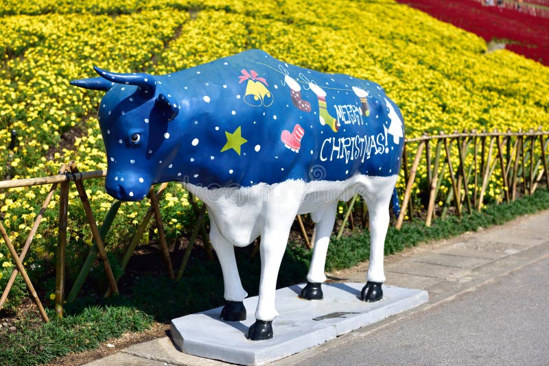 The colored bull statue stock photo. Image of gift, holiday - 60966836