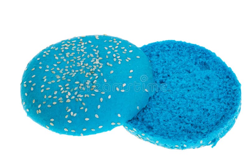 Colored Burger Bun Isolated Stock Photo - Image of delicious, meal ...